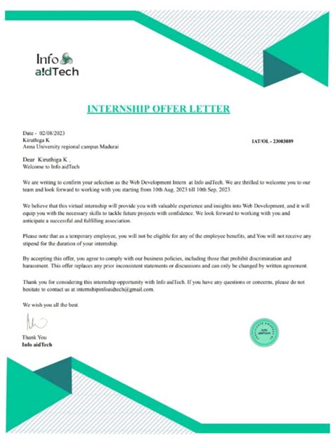 Kiruthiga K On Linkedin Webdeveloper Infoaidtech Gratitude