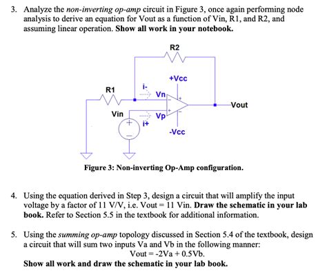 solved 3 analyze the non inverting op amp circuit in figure