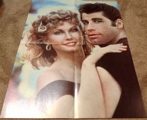 Olivia Newton John Travolta 4 Page Poster Clipping From A Magazine 70s