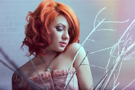 Premium Photo Sensual Redhead Woman