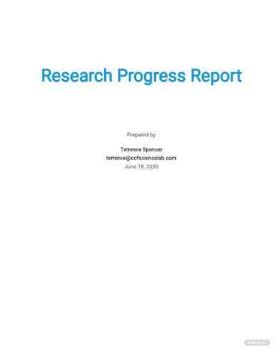 10 Research Progress Report Examples To Download