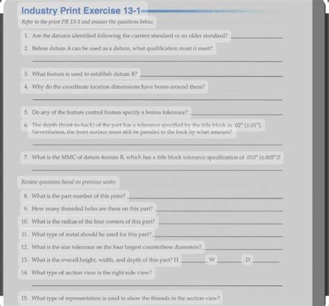 Industry Print Exercise 13 1 Refer To The Print PR Chegg