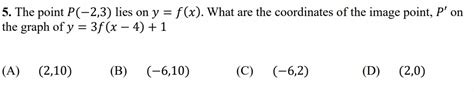 solved the point p 2 3 ﻿lies on y f x ﻿what are the