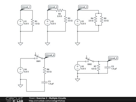 Exercise 2 Multiple Circuits Circuitlab
