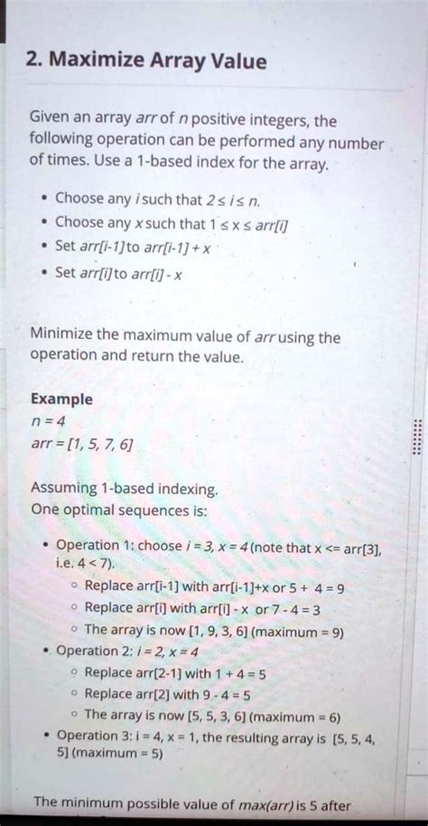 Maximize Array Value Given An Array Arr Of N Positive Integers The