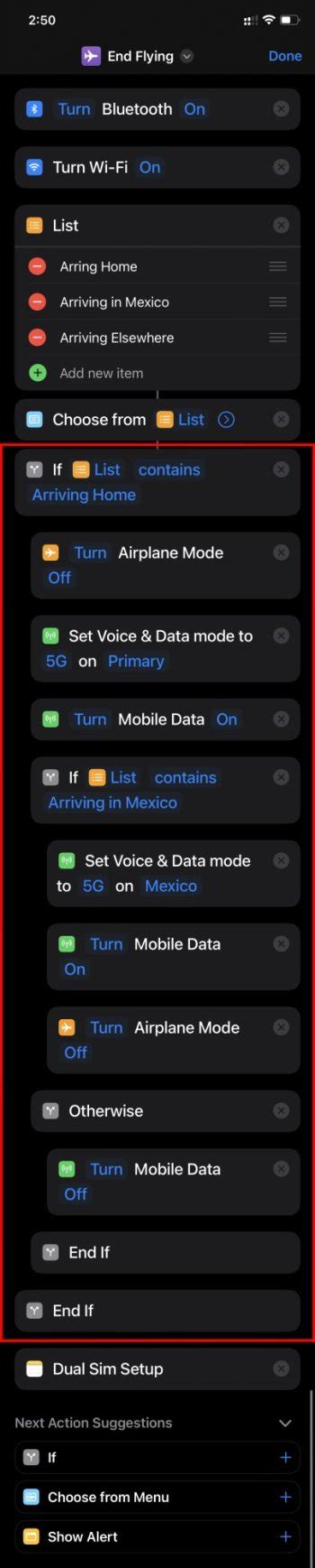 Shortcut IF Statement Not Completing Actions MacRumors Forums