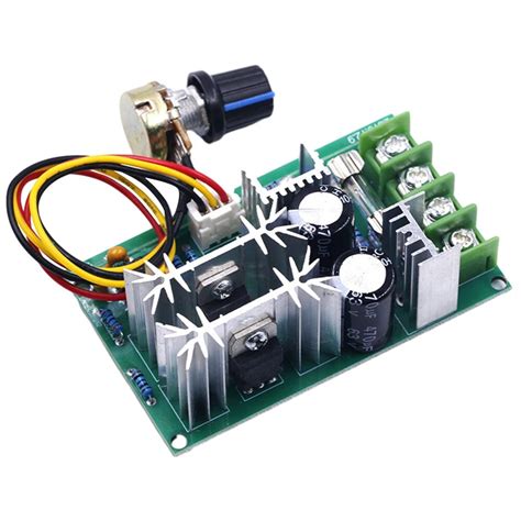 Pwm Motor Speed Controller Dc 10 60v 20a 1200w 25khz Dc Motor Regulator Module With Heat