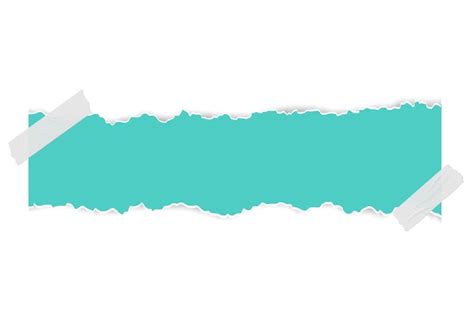 수평 찢어진 용지 가장자리 사각형 수평 종이 스트립을 찢었습니다 프리미엄 벡터