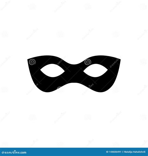 Black Anonymous Mask Vector Icon Isolated On White Stock Vector