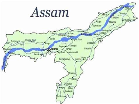 Districts Of Assam Importance Map Name Area 60 Off