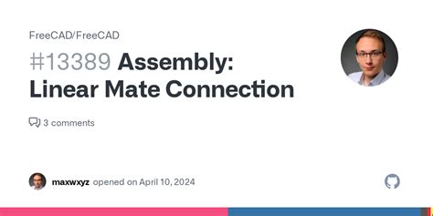 Assembly Linear Mate Connection Issue Freecad Freecad Github