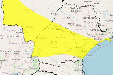 Alerta Amarelo De Chuva Forte Continua No Paraná Veja Cidades