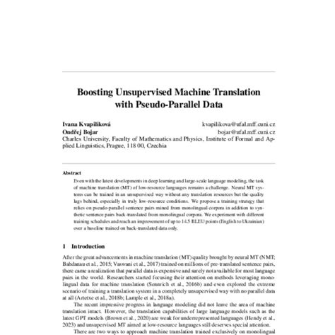 Boosting Unsupervised Machine Translation With Pseudo Parallel Data