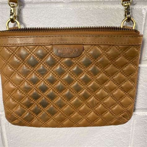 Mimco Womens Small Leather Handbag Brown S