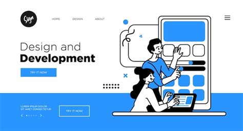 Premium Vector Designing Developing And Programming Technologies