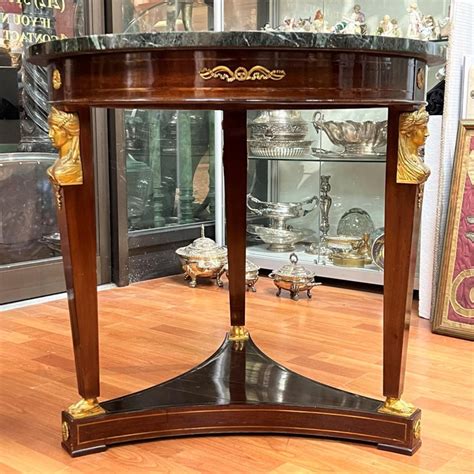 French Empire Style Bronze Mounted Center Table For Sale At 1stdibs