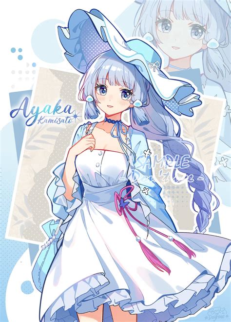 Kamisato Ayaka Genshin Impact Drawn By Goulianliandogface Danbooru