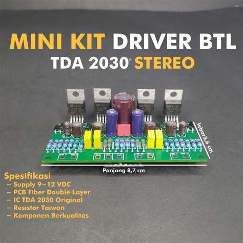 Jual Mini Kit Driver TDA2030 BTL Stereo Driver Kit TDA 2030 Stereo BTL Shopee Indonesia