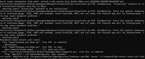 Mmyolo的demo可视化特征图出错 · Issue 197 · Open Mmlabmmyolo · Github
