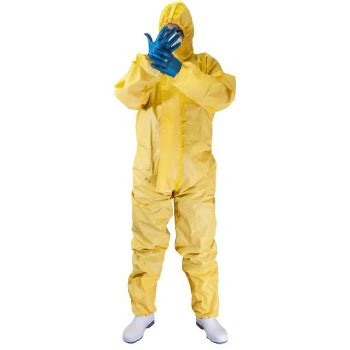 Type 3 4 Cat III Chemical Resistant Coverall With Hood
