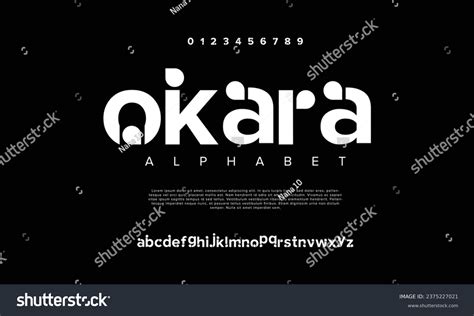 Abstract Modern Minimal Alphabet Fonts Typography Stock Vector Royalty