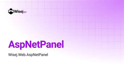AspNetPanel Wisej NET API