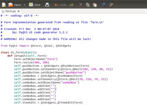 Ubuntulinux Pyqt5 Qtuifile 转换为 Pythonmodule Pyuicpypyuic脚本pyqt5