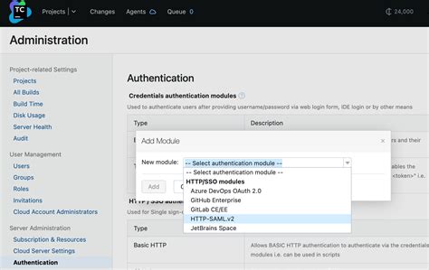 Continuous Integration User Management Features Teamcity