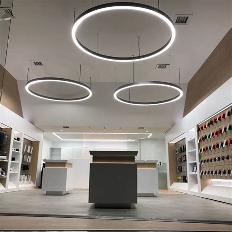 China Aluminum Profile Circular Led Pendant Light Ceiling Suspended