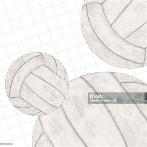 A Volleyball Ball Design Templates Abstract Illustration Stock