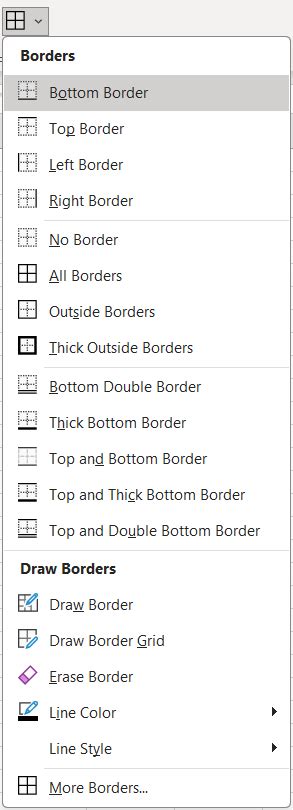 How To Add Borders In Excel