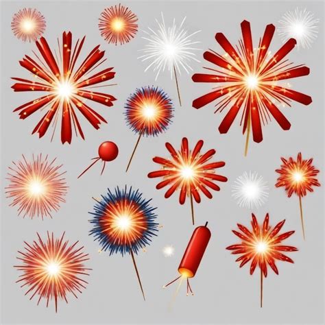 Premium Vector Firecracker Vector Set White Background Isolated A High