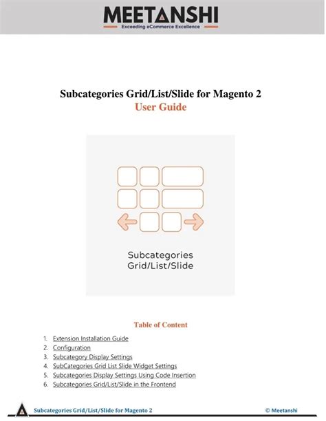 Ppt Magento 2 Subcategories Gridlistslide Powerpoint Presentation Free Download Id11272780