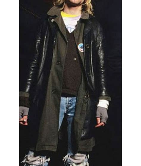 Kurt Cobain Black Leather Coat Nycjackets