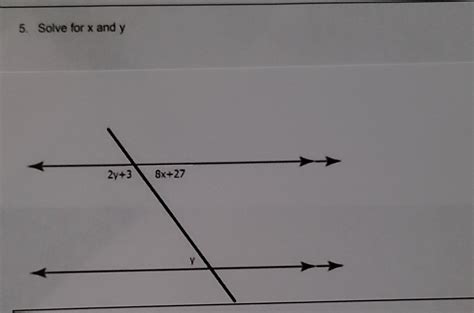Solved 5 Solve For X And Y