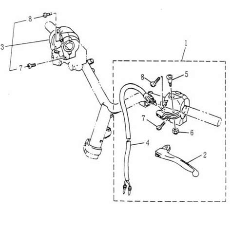SMC Scooter Lenkerarmatur Links Ccm Takt NAF Ab BJ Kombischalter