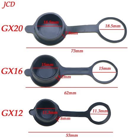 항공 원형 플러그 소켓 방수 더스트 캡 용접 케이블 커넥터 고무 보호 커버 Gx12 Gx16 Gx20 3 개 5 개 10 개