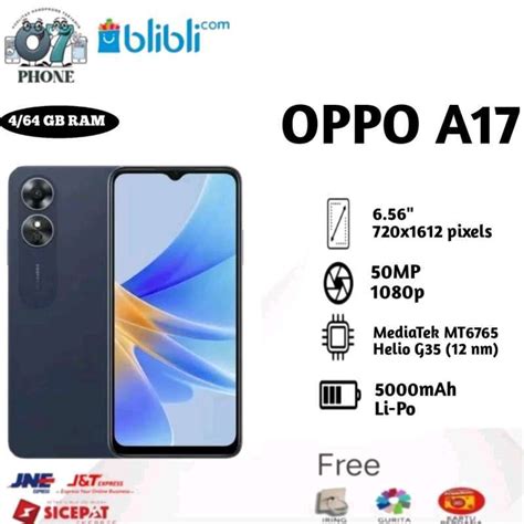 Promo Oppo A RAM GB Internal GB Garansi Resmi Oppo Indonesia Black Diskon Di