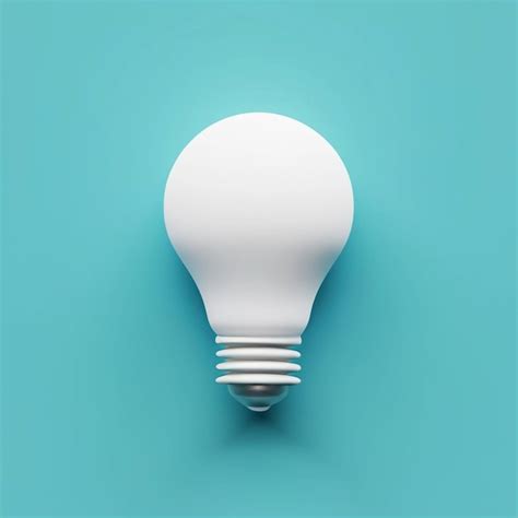 Premium PSD 3d Rendering Of Light Bulb Idea Icon
