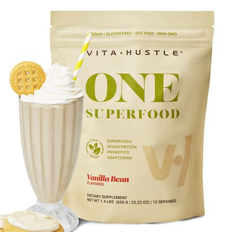Buy VitaHustle ONE Superfood Protein Powder Vanilla 20G Vegan Protein