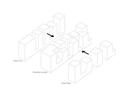 도심을 구성하는 수평 그리드는 다시 공동주거를 구성하는 수직 공간 속으로 투영됩니다 마치 부서진 스카이라인 같은 공동주거 파사드 패턴은 단순히 유니크한 형태를 추구하기