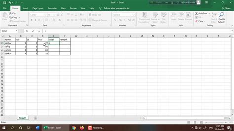 How To Make Mark Sheet By Excel Youtube