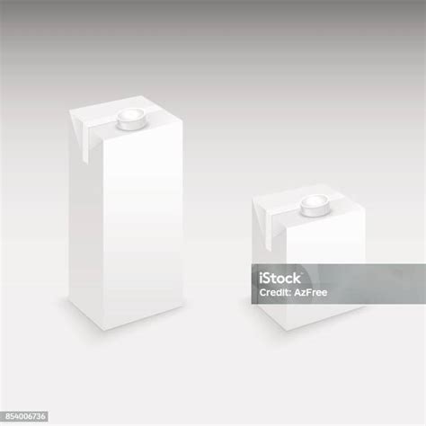 우유 또는 주스 판지 포장 패키지 상자 흰색 빈 격리 벡터입니다 0명에 대한 스톡 벡터 아트 및 기타 이미지 0명 3차원