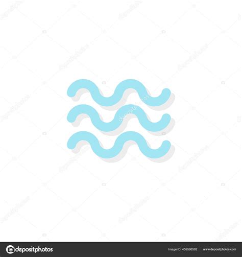 Water Waves Icon Blue Color Vector Illustration Flat Design Stock Vector By ©frikota 459598592