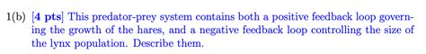 Solved B Pts This Predator Prey System Contains Chegg