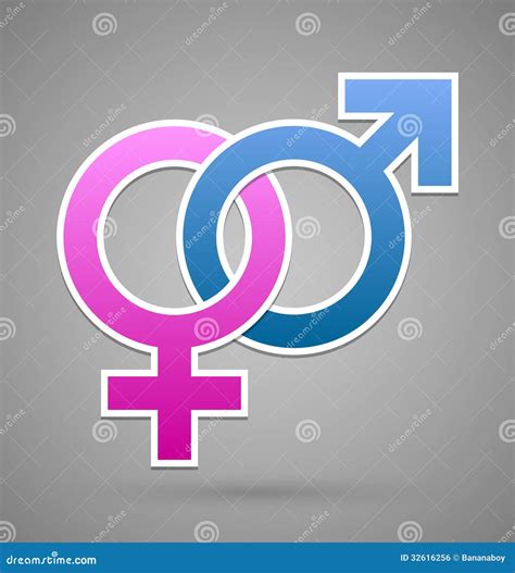 Venus And Mars Female And Male Symbol Vector Illustration