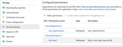 Configure OAuth For A Databricks Connection ThoughtSpot Software