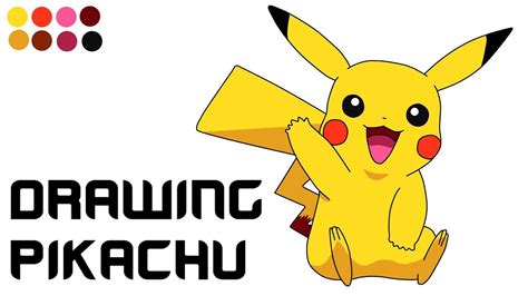 Drawing Pikachu Pokemon Menggambar Pokekon By Ost Anime Id Youtube