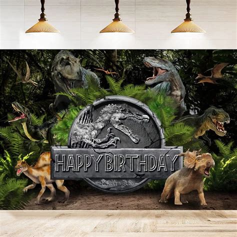 Fundo De Fotografia Dinossauro Para Crian As Happy Birthday Party