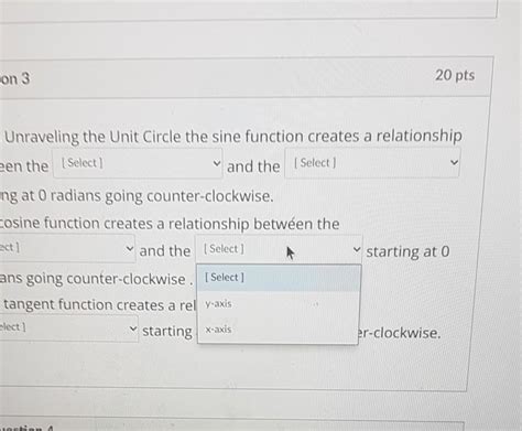 Solved When Unraveling The Unit Circle The Sine Function Chegg